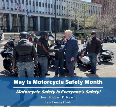 Monthly Column_May is Motorcycle Safety & Awareness Month | Erie County Clerk Michael P. Kearns